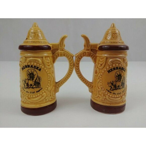 Unbranded | Kitchen | Vintage Nebraska Beer Steins Tankard Wagon Train ...